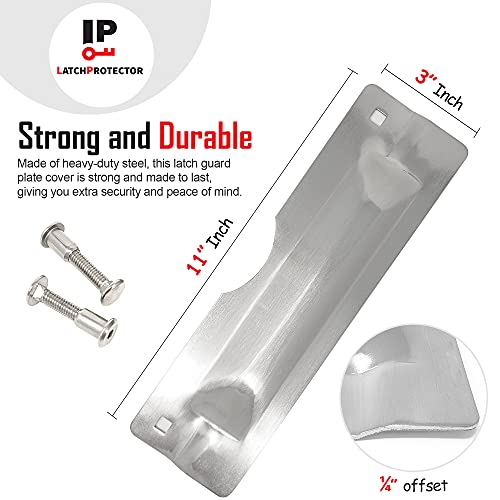 (3" x 11") Latch Protector with Cut Out zinc LP212 Latch Guard ...