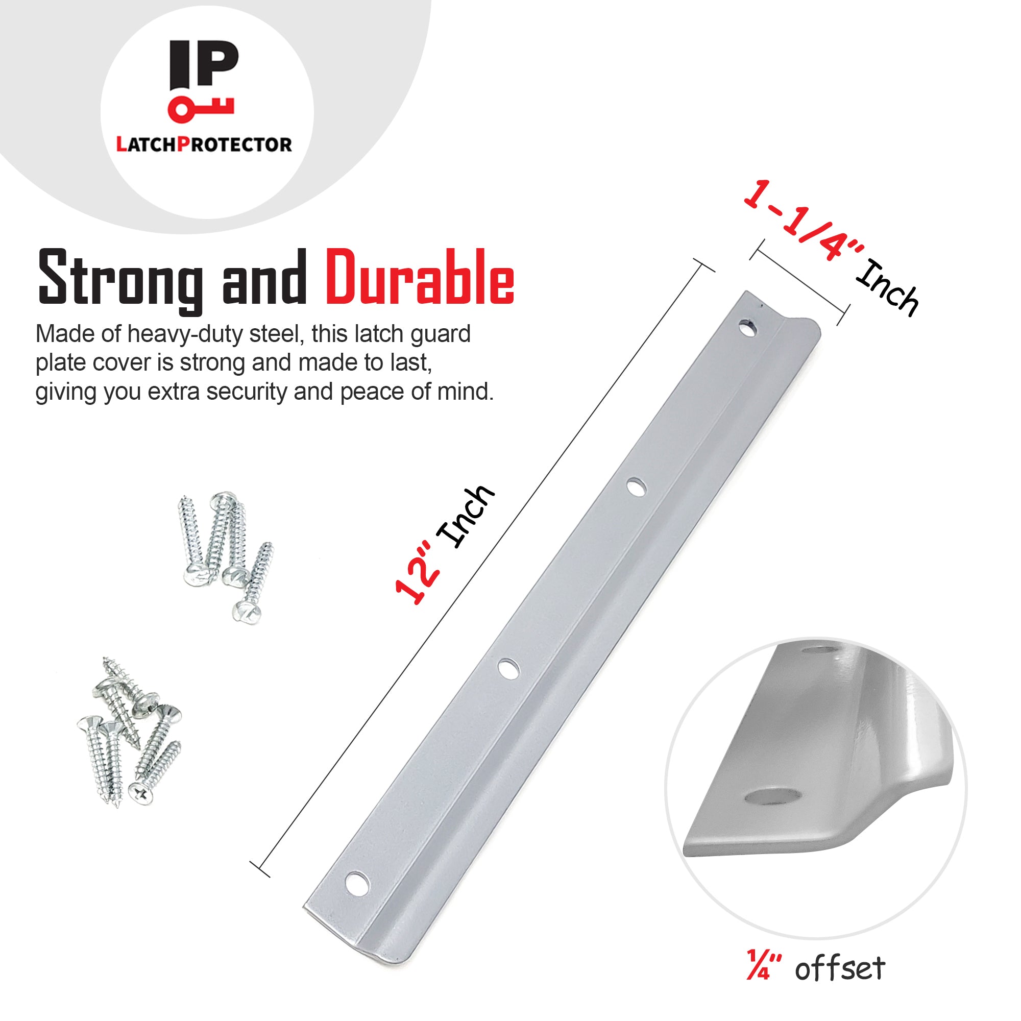 In-Swing Latch Protector LP300 12" Steel, Gray Painted – LATCHPROTECTOR
