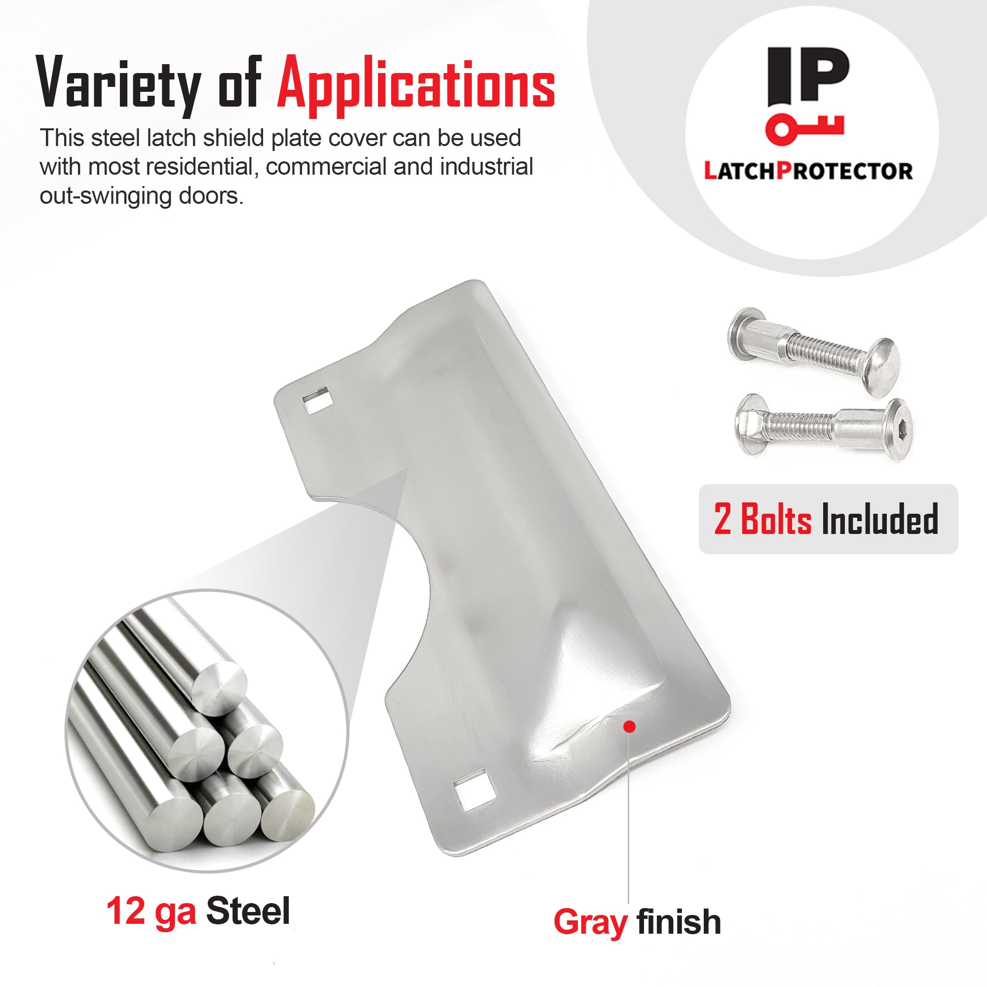 LP211 3" X 7" Latch Guard for Out-Swinging Doors – LATCHPROTECTOR